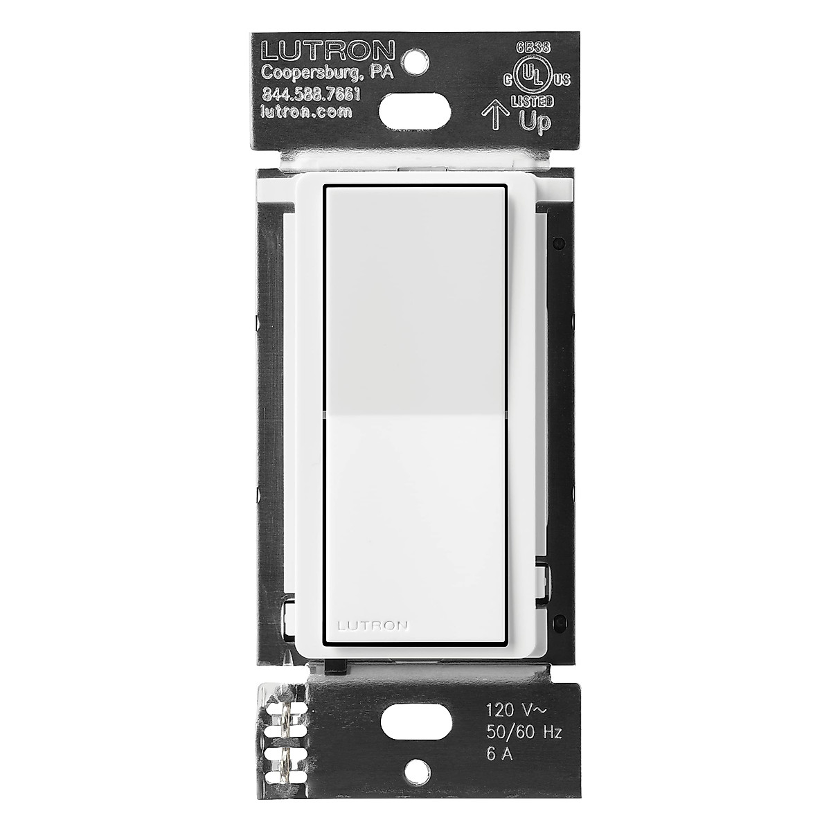 Lutron Claro Smart Accessory Switch, only for use with Diva Smart Dimmer Switch/Claro Smart Switch | DVRF-AS-WH | White