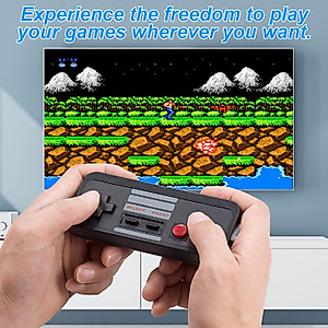 KIWITATA Wireless USB NES Controller for PC Games, 2 Pack 2.4G Rechargeable NES Remote Wireless USB Retro Game Pad Controller for Windows MAC Raspberry Pi 3