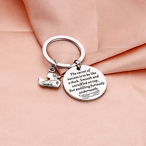 WSNANG Duck Lover Gift The Secret Of Success Is To Be Like a Duck Smooth Unruffled On Top Paddling Underneath (Duck KC)