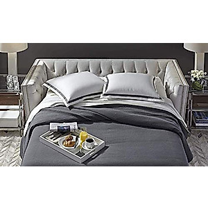 Sleeper Sofa Bed Sheet Set - Queen Dark Grey Solid Sofa Bed Sheets - 100% Cotton 400 Thread Count Sofa Sheets - Sleeper Sofa 4 PC's Sheet Set - Sleeper Sofa Sheets - Fits Mattresses Up to 6" Drop