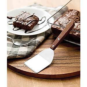 Fox Run - 5341 Fox Run Cookie/Brownie Spatula, 1 x 2.25 x 7 inches, Stainless Steel/Wood