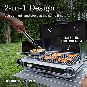 Coleman Camping Stove—Classic 2 in 1 Camping Grill/Stove