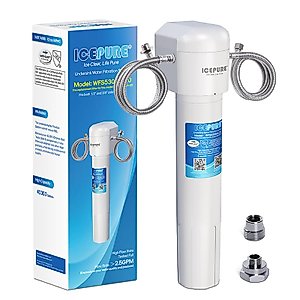 ICEPURE Under Sink Drinking Water Filter System, 5 Years or 40000 Gallons Ultra High Capacity NSF/ANSI 42 Certified, Direct Connect Under Counter, 0.5 Micron Removes 99.99% Chlorine, Heavy Metals