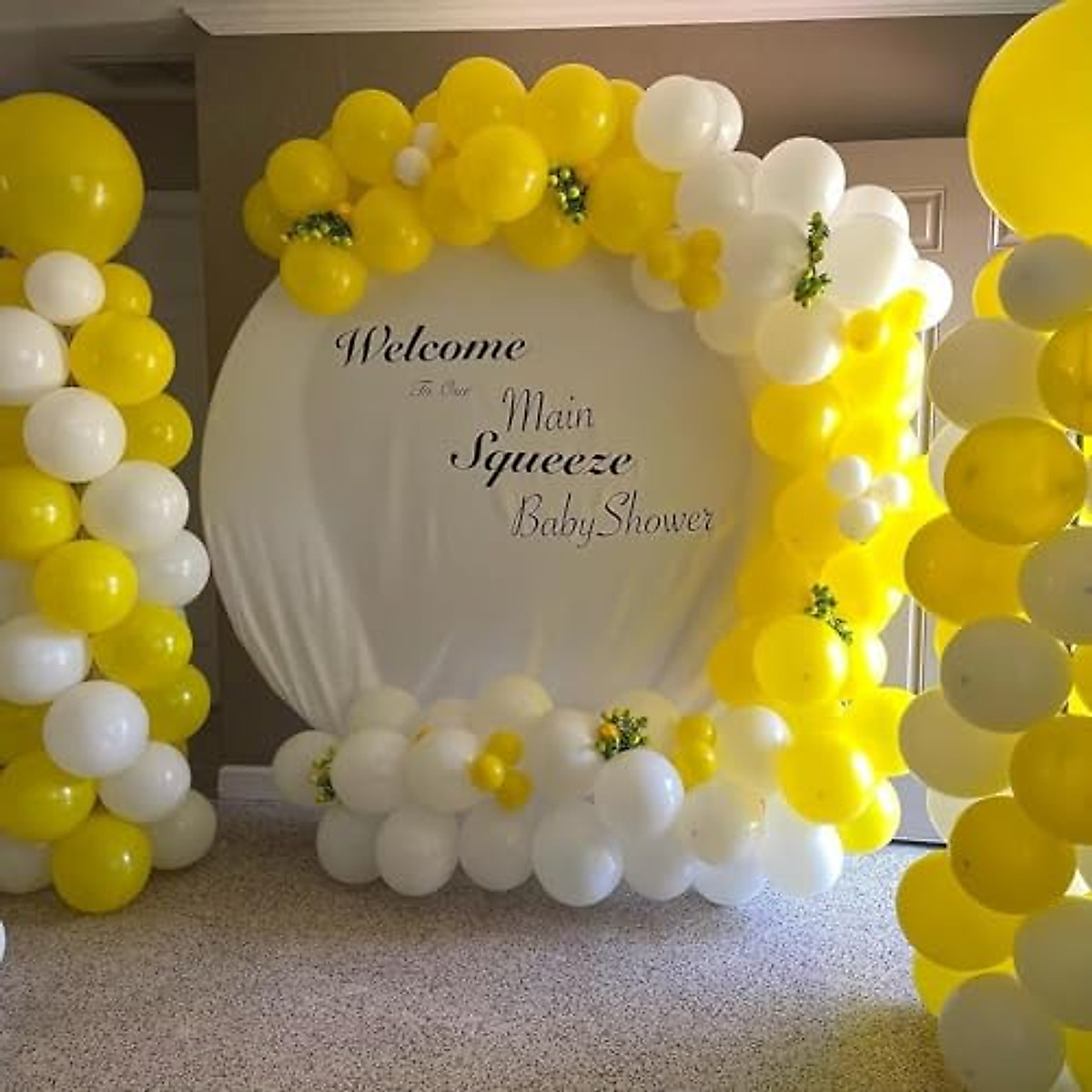 Yellow and White Balloons, 60pcs 12 Inch Yellow White Balloons Latex Helium Party Balloons for Birthday Baby Shower Sunflower Honeybee Theme Engagement Anniversary Bachelorette Party Supply Decoration