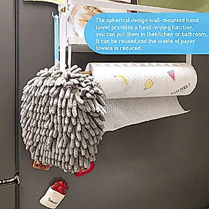 2pcs Soft Hand Drying Hanging Ball, High Absorbent Chenille Fuzzy Ball Plush Sponge Ball Shaped, Thick Drying Cloth Hand Towel for Home Kitchen & Bathroom(Size:2pcs)