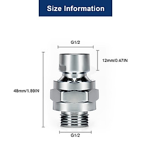 NearMoon Shower Head Swivel Ball Adapter - Solid Brass Shower Connector Ball Joint Adjustable Universal Shower Arm Extension Component (Chrome Finish)