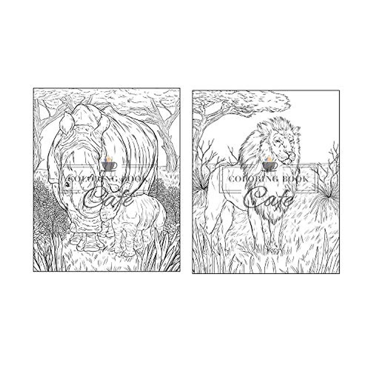 100 Wildlife Scenes: An Adult Coloring Book Featuring 100 Most Beautiful Wildlife Scenes with Animals, Birds and Flowers from Oceans, Jungles, Forests and Savannas