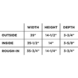 EZ-NICHES - USA - Ready for Tile Niche Preformed Bathroom Recess It Shower Shampoo Shelf (14" X 36")