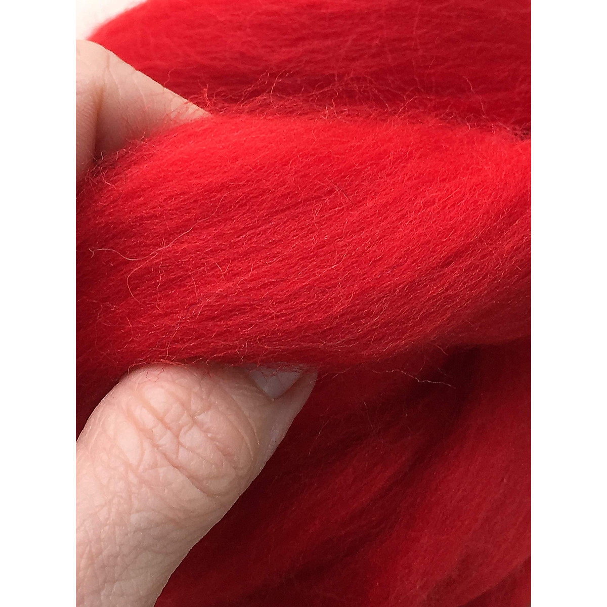 Red Wool Roving, Shep's Wool, Red Roving, Red Spin Wool, Red Felting, Craft Wool, Roving (8 oz)