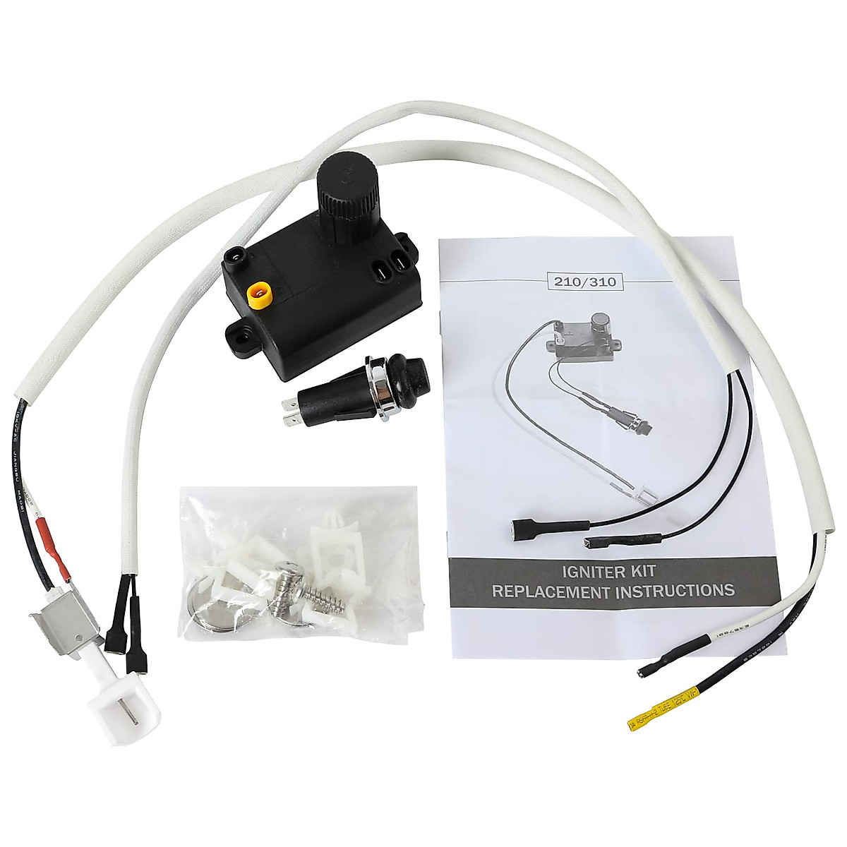 ATKKE 7642 Grill Igniter Kit for Weber Spirit E/S 210 & Spirit E/SP 310 Series Gas Grills with Front-Mounted Control Panels (Model Years 2013 and Newer)