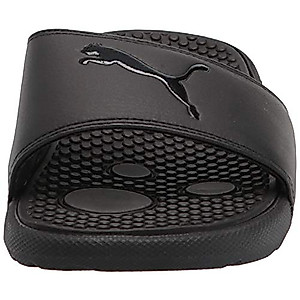 PUMA womens Cool Cat Sport Slide Sandal, Black, 8 US
