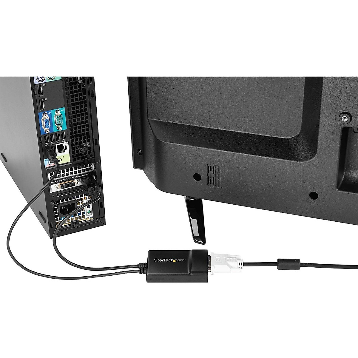 StarTech.com DisplayPort to DVI Dual Link Active Adapter - DisplayPort to DVI-D Adapter Video Converter 2560x1600 60Hz - DP 1.2 to DVI Monitor - USB Powered - Latching DP Connector (DP2DVID2)