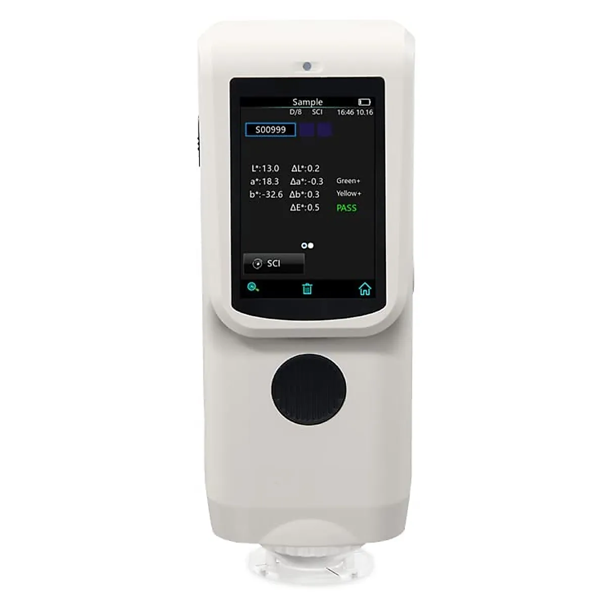 YFYIQI Portable Spectrocolorimeter Paint Ink Textile Printing Spectral Colorimeter Color Difference Analyzer with 8mm Aperture LED Light Source Wavelength Range 400 to 700nm Displayed Accuracy 0.1