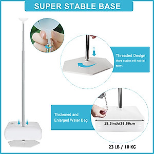 SoftTime Balloon Column Stand Kit for Floor,Set of 2, Adjustable and Reusable Balloon Tower Stands Kit with Heavy Base, Metal Balloon Display for Birthday, Wedding, Baby Shower,Party Decorations