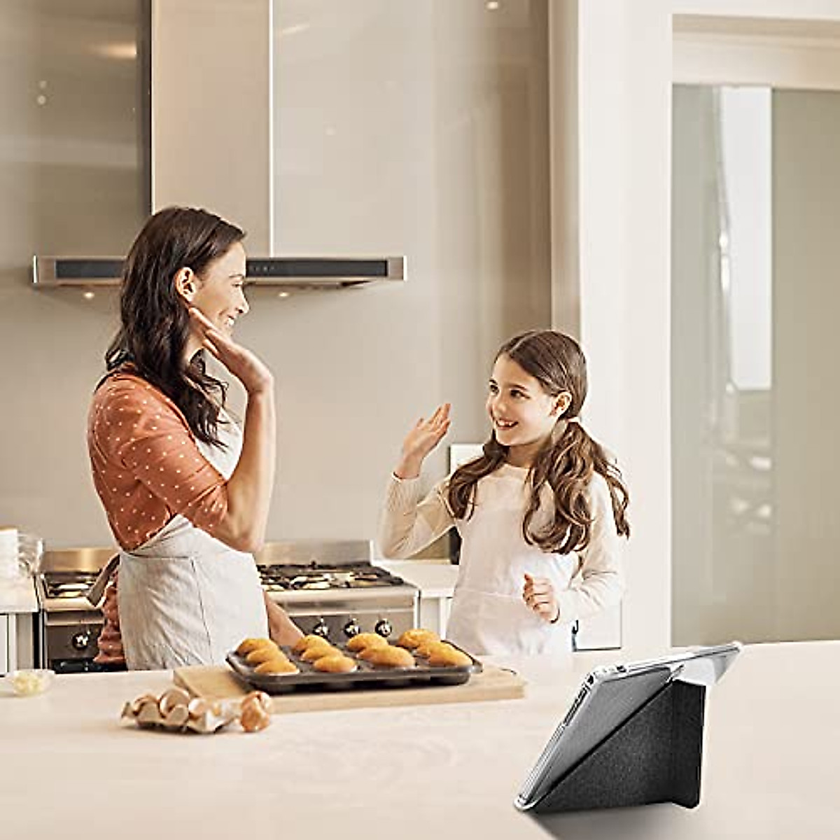 FEONAL K116/K118 Leather Protective Case for 10/10.1 Inch Tablet, Tablet 10 Inch Drop-Proof Protective Case- Grey