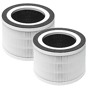 Nyingchi H13 Ture HEPA Replacement Filter,Compatible with Mooka® allo and Honati Air Purifier,3-in-1Activated Carbon Filtration System,2-Pack