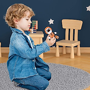 ArtCreativity Mini Robot Toy with Lights and Sounds, 1PC, LED Toy Robot for Kids with Moveable Limbs, Cool Toys for Boys and Girls, Room and Desk Décor, Great Birthday Gift Idea