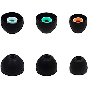 ALXCD Eartips Compatible with Sony WF-1000XM4 Earbuds, S/M/L 3 Pairs Soft Silicone Ear Tips Earbuds Tips, Compatible with Sony WF-1000XM4 Silicon Tips XM4 3 Pairs, SML, Black