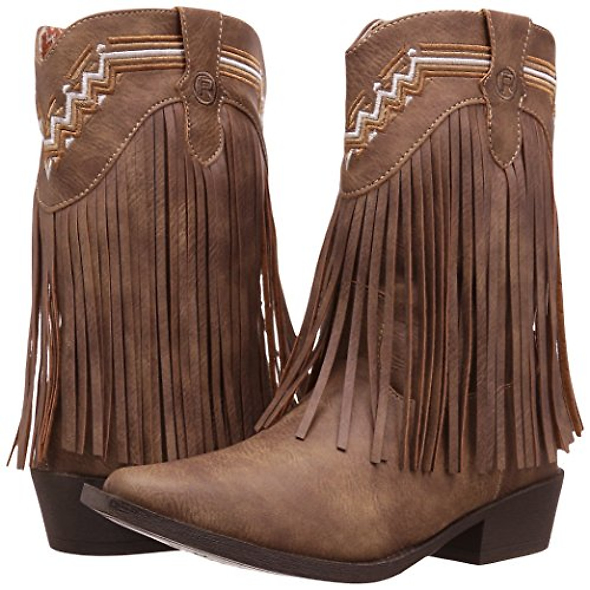 Roper Little Kids Fringes Boot, Brown, 2