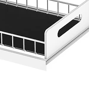 Under Sink Organziers and Storage, Pull Out Drawers Under Cabinet Storage Around Plumbing, for Under Kitchen Bathroom Sink Organizers and Storage（White