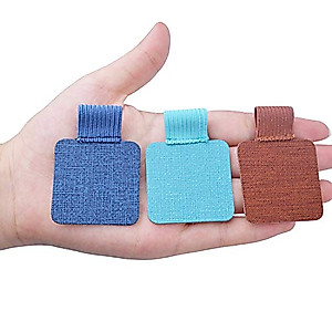 BronaGrand 8pcs Self-adhesive Leather Pen Holder with Elastic Loop for Notebooks, Journals,Calendars and Planners(8 Colors)