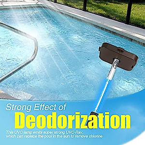Pool Cleaner Submersible UV Sterilizer Light Remove Green Instead of Shock Chlorinating Sanitizer as Swimming Pool Accessories to Keep Pool Clean and Blue