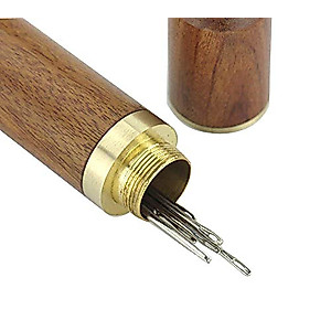 junetree Needle Storage Holder Wooden Needle Case Box for Storing Handmade Sewing Embroidery Needle Accessories