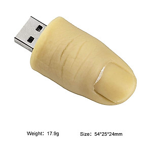 LEIZHAN Cute USB Flash Drive Character Thumb Drive for Kids Students Gift Pendrive (16GB, Thumb Shape)