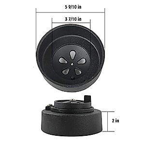 VANKEY Cast Iron Vented Chimney Cap for Kamado Joe Dual Function Metal Top,Kamado Joe Accessories Daisy Wheel for Classic & Big Joe Series Kamado Joe Damper Chimney Cap Kamado Joe Replacement Parts