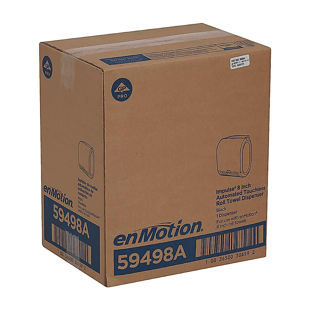 Impulse 8" 1-Roll Automated Touchless Paper Towel Dispenser Black 59498A