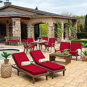 Arden Selections Outdoor Bench Cushion 18 x 46, Caliente Red