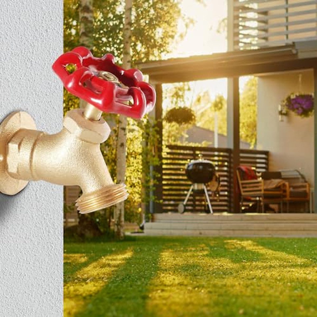 3 PCS Outside Faucet Hose Handles, Cast Iron Bibb Round Wheel Square Stem Hole Spigot Handle Replacement Parts for Outside Hose Bibb, Stopcocks, Valves, Wall Hydrants 15/64 in x 15/64 in (6mm x 6mm)