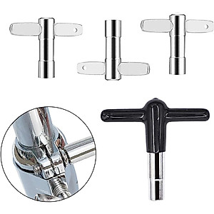 EASTROCK High Torque Drum Keys 4-pack with More Advanced Material Rubber And Plastic Handles Drum Key,Universal Drum Tuning Key Percussion Hardware Tool With Hole(Black)