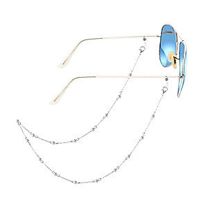 Sither Pearl Sunglasses Chian Reading Glasses Chain Strap Necklace for Women