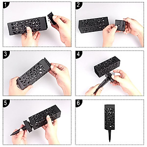 FIESTREL 10Pcs Solar Lights Solar Path Lights Outdoor Waterproof LED Garden Lights ，Decorative Landscape Lighting Automatic Led for Patio, Yard and Garden