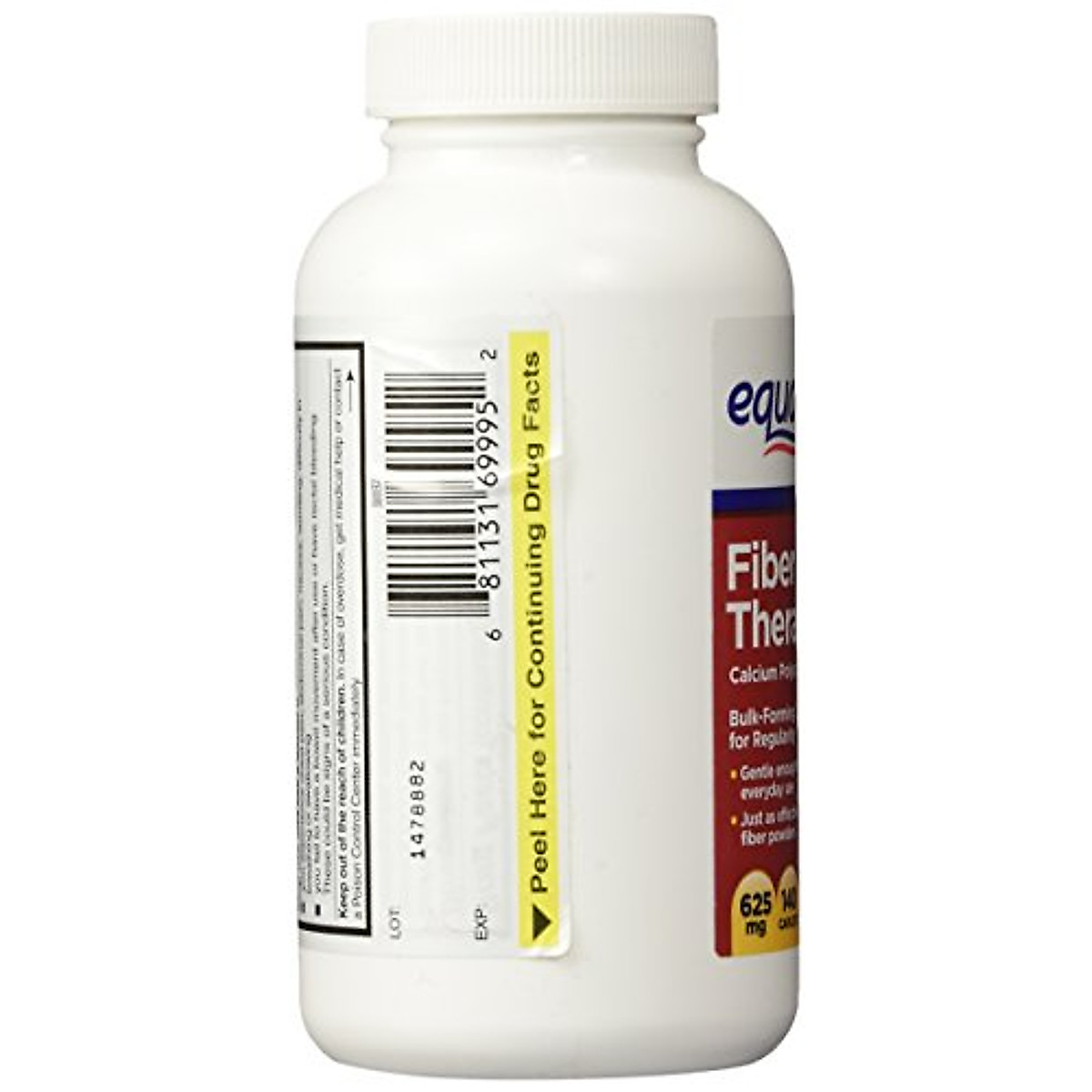 Equate Fiber Laxative Fiber Therapy For Regularity Caplets, 140-Count Bottle