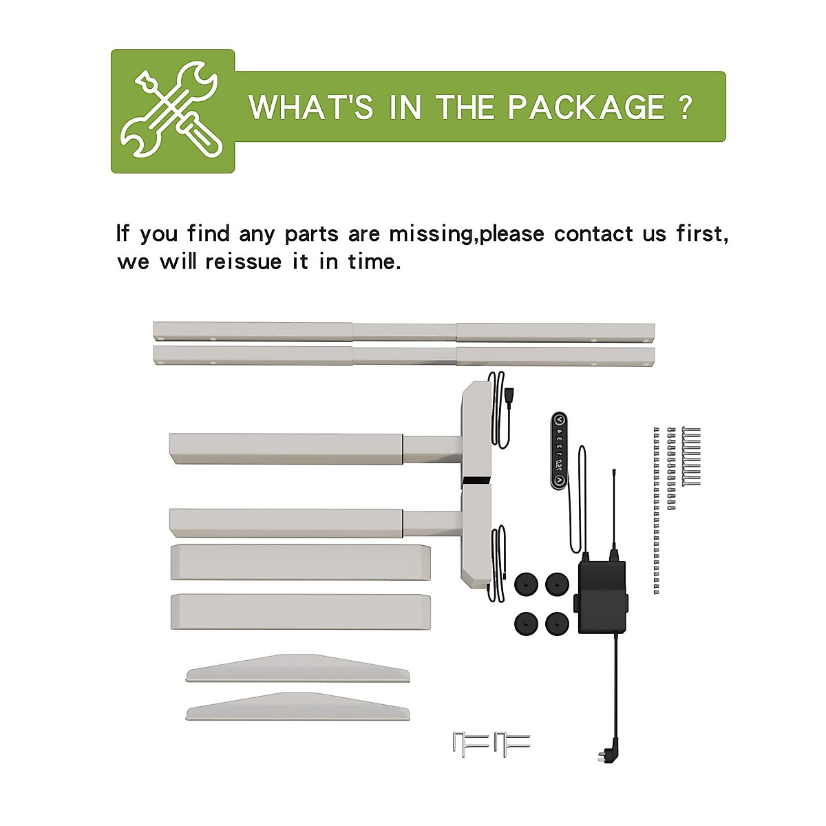 Radlove Dual Motor Height Adjustable Standing Desk Frame, Adjustable Desk Legs for 48'' to 70'' Desk Tops, Home Office Sit Stand Desk Base, Heavy Duty 265 lb Load Capacity for Home Office