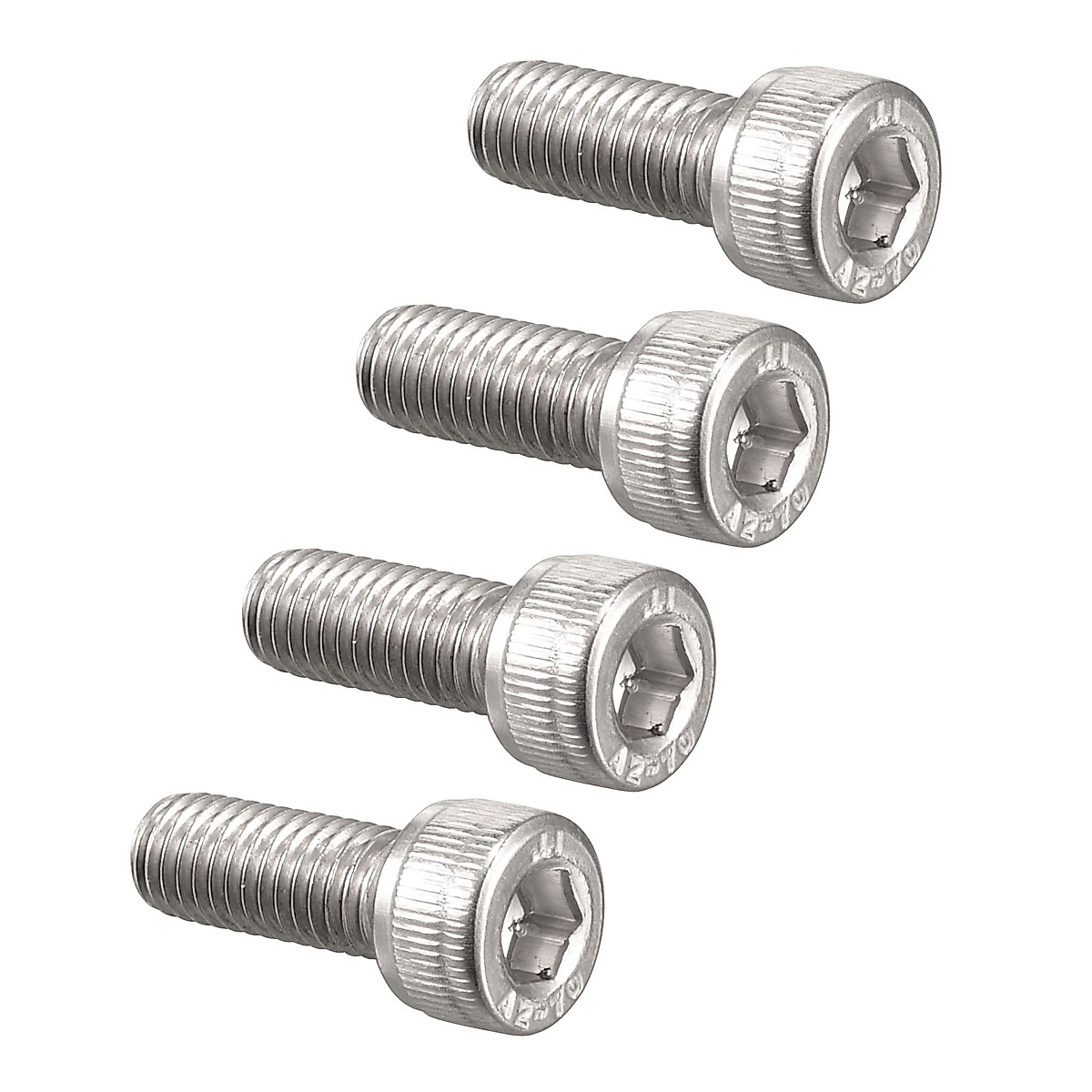 uxcell® M8x20mm 304 Stainless Steel Left Hand Thread Hex Socket Cap Screw Fastener 4pcs