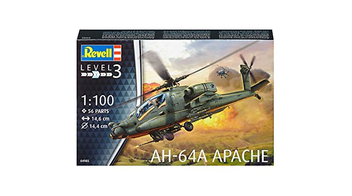 Revell Apache 100 Helicopter Model Kit - 1/100 Scale Model