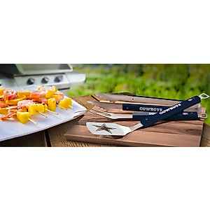 YouTheFan NFL Dallas Cowboys Spirit Series 3-Piece BBQ Set , Stainless Steel, 22" x 9"