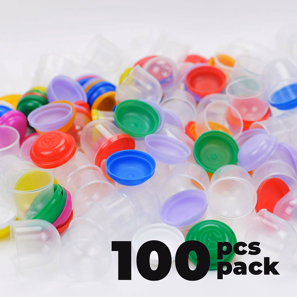 Capsule Vending Machine Translucent Acorn Capsules Empty 100 pcs 1.1 inch - Gumball Machine Capsules Bulk Party Favors Containers - Easter Basket Stuffers Gifts Pinata Stuffers DIY Craft Supplies
