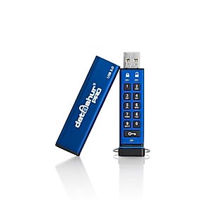 iStorage datAshur PRO 32 GB | Encrypted USB Memory Stick | FIPS 140-2 Level 3 Certified | Password protected | Dust/Water Resistant | IS-FL-DA3-256-32