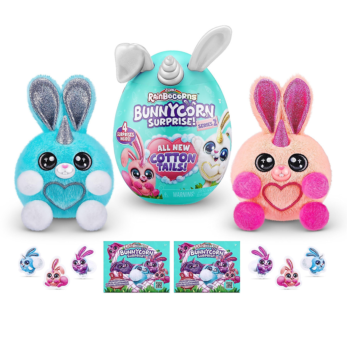 Rainbocorns Bunnycorn Surprise Series 2 (2 Pack) by ZURU Rabbit Bunny Plush Toy Girls Gift Idea (Randomized Non Duplicate)