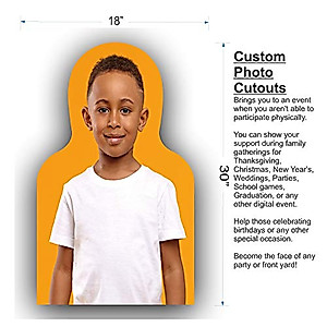 SignPro Custom Photo Cutout - Fan Cutouts - Party Cutouts - Custom Photo Cut Out - 18" X 30" Cutout on 4mm White Corrugated Coroplast Weatherproof Plastic - 1pc