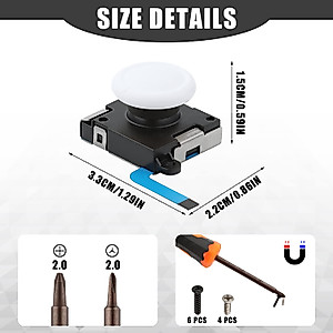 Joystick Replacement for Switch Lite, 25pcs Joystick Replacement for Joycon Including 3D Replacement Joystick Analog, Thumb Sticks Caps, Triwing & Cross Screwdriver, Brush for Repairing