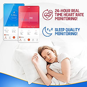 OCTANDRA Active VeryFitPro Fitness Tracker HR Heart Rate Sleep Monitor Step Counter IP67 Waterproof Activity Tracker Smart Band Pedometer Running Smart Watch for Men & Women (ID115Plus HR) (Purple)