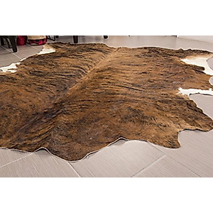 rodeo Cowhide Rug, Dark Brindle: XXL 6x8ft (180cmx240cm)