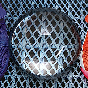 OwnMy 4" Crystal Glass Magnifier, Glide Paperweight Magnifying Glass Dome, Crystal Half Ball Sphere Lens for Photography/Decoration, Reading Aid