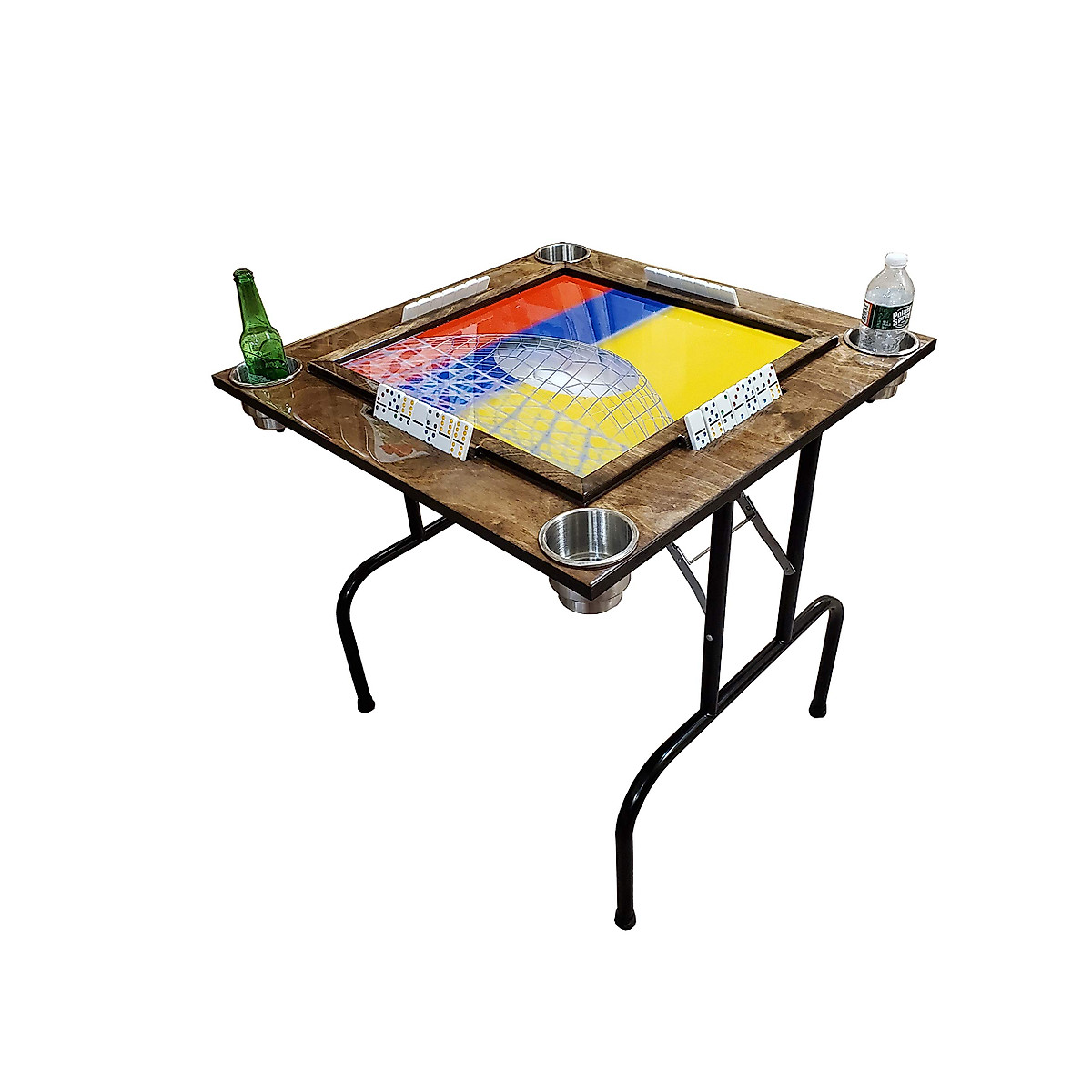 The Kitchen Zone Custom Domino Table with Flag - Anti-scrash and Water-Resistant(Legs Included)