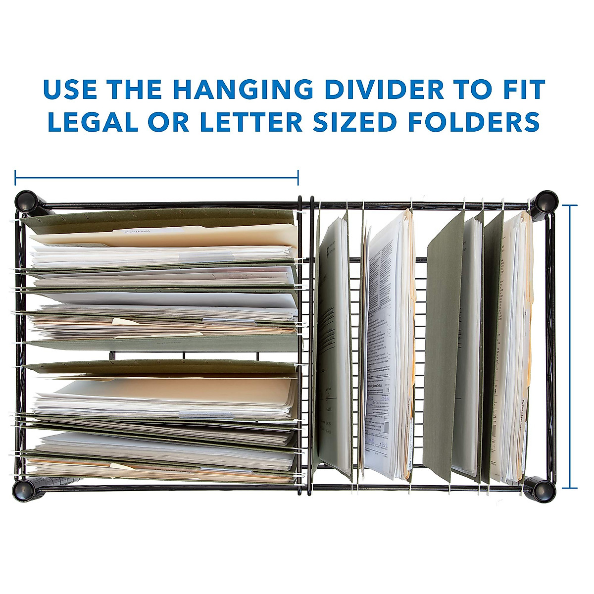 Mount-It! Rolling File Cart with Wheels | Mobile Hanging File Folder Rack | Single Tier with Storage Rack and Locking Casters | Fits Letter and Legal Size Filing Folders | 23" W x 13.5" D x 20" H